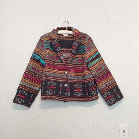 New Identity | Jackets & Coats | New Identity Gray Brown Woven Western ...